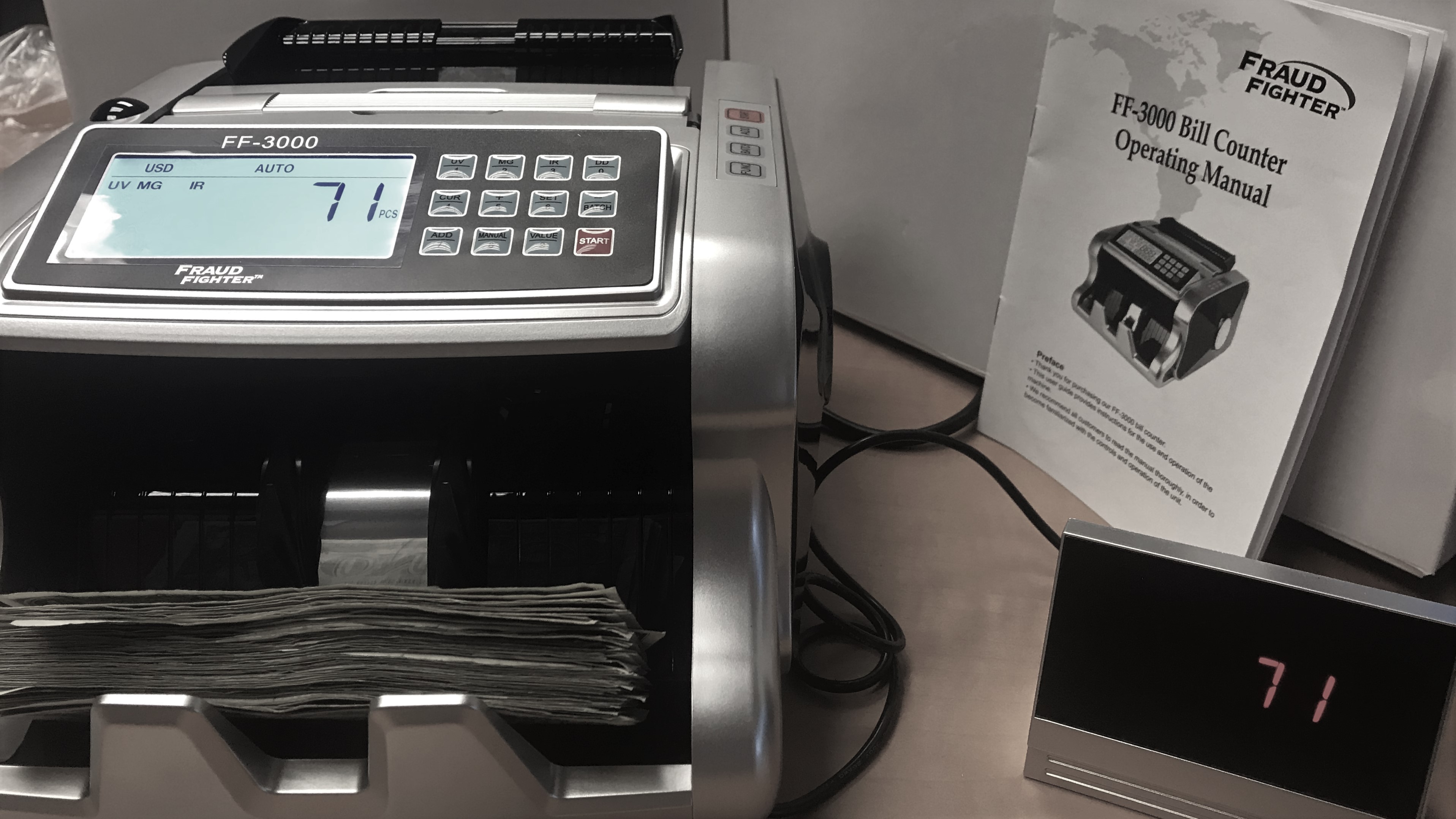 FF-3000 | Money Counter | Automatic Counterfeit Money Detector